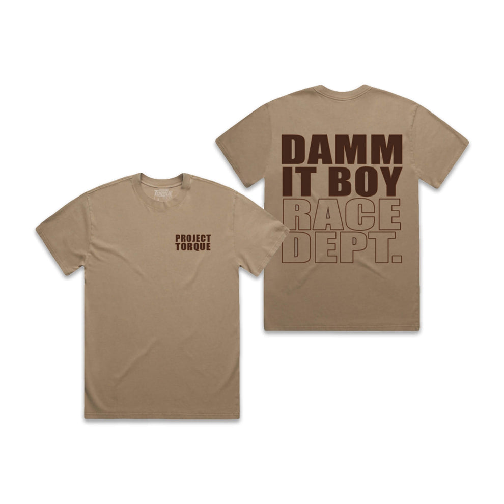 DAMMIT BOY RACE DEPT. T-SHIRT (OVERSIZED FIT) – Project Torque